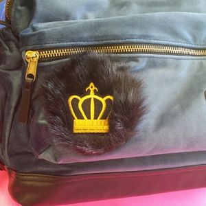 Mossimo Supply Co. | Bags | Mossimo Blue Velour Backpack | Poshmark